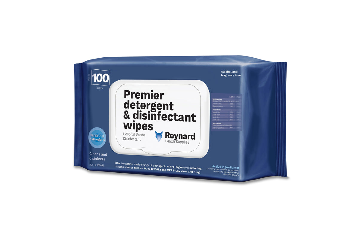 Detergent & Disinfectant Wipes 100pk – Solmed Medical Supplies