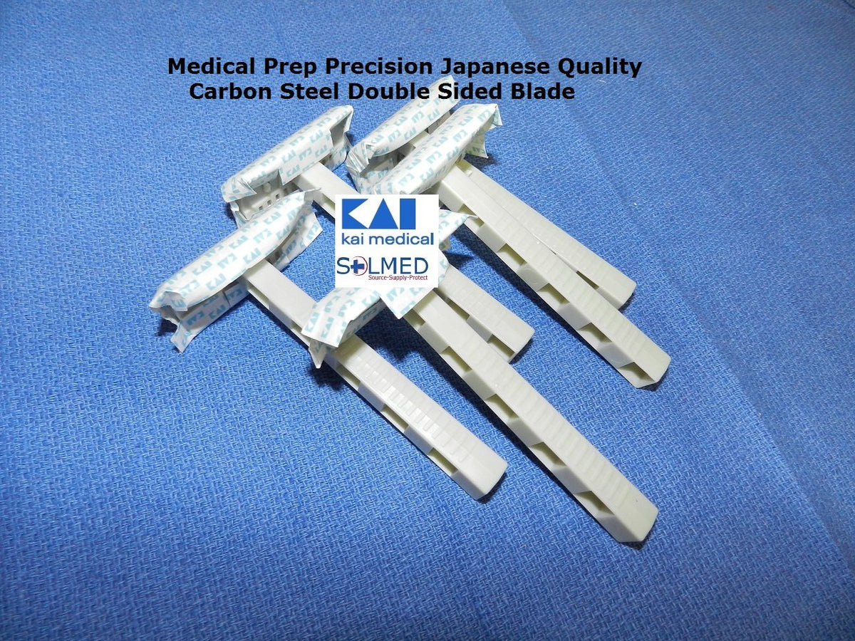 RAZORS MEDICAL SURGICAL PREP DOUBLE EDGE BLADE DISPOSABLE CARBON STEEL ...