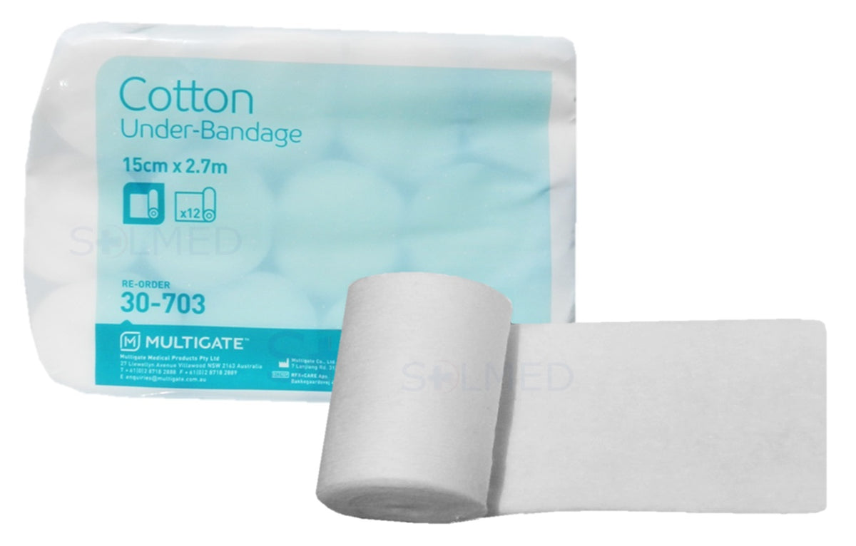 PREMIUM ORTHOPAEDIC UNDER BANDAGE 100% COTTON 15CM X 2.7M X 12 – Solmed ...