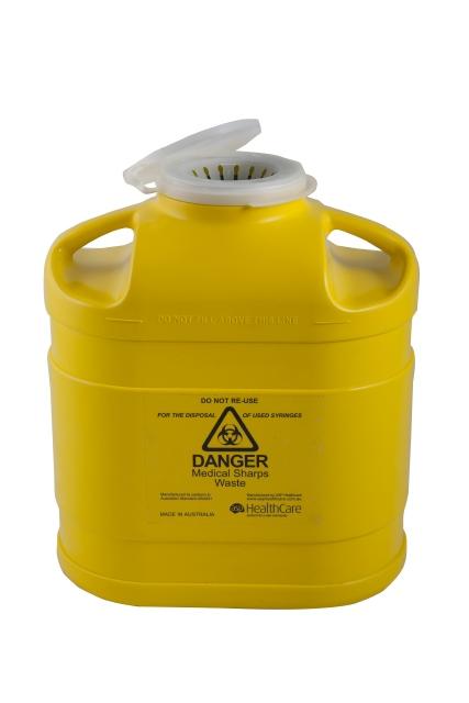 SHARPS CONTAINER 5.0L SNAP TOP LID – Solmed Medical Supplies