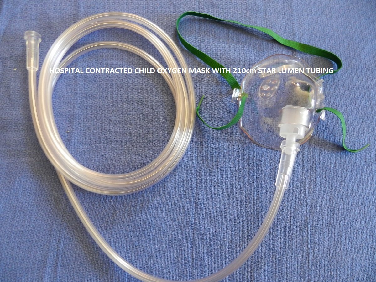 OXYGEN MASK ELONGATED CHILD WITH NON KINK STAR LUMEN 210CM TUBING ...