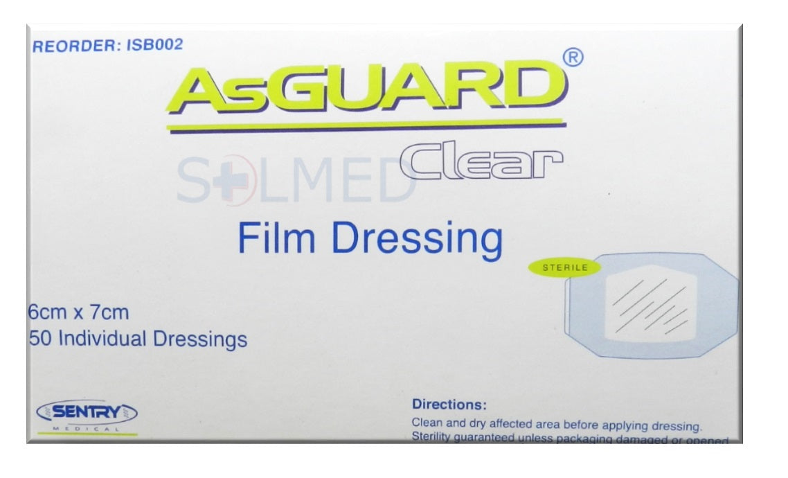 TRANSPARENT FILM DRESSING | ASGUARD CLEAR | SOLMED – Solmed Medical ...