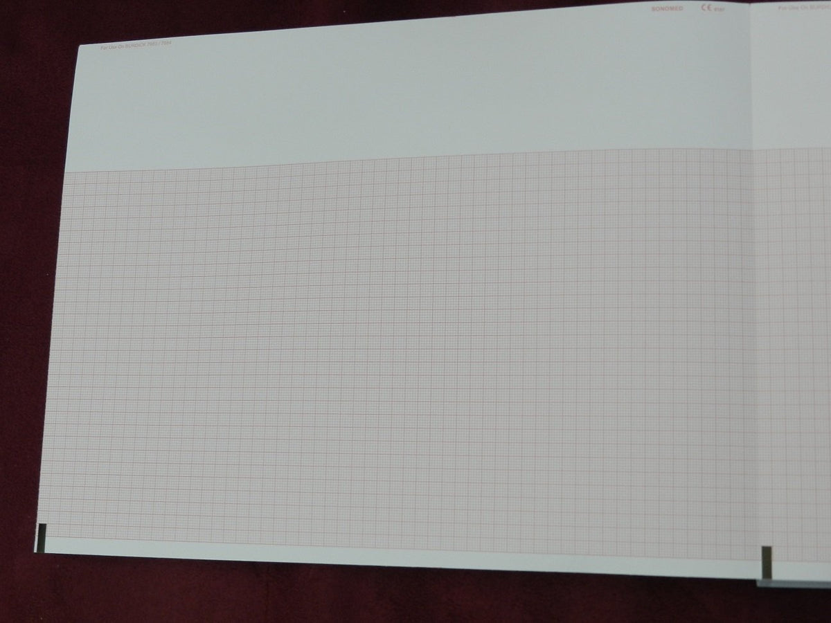 BURDICK ECG RECORDING PAPER THERMAL FAN FOLD 215MM PREMIUM GRADE BURDI ...